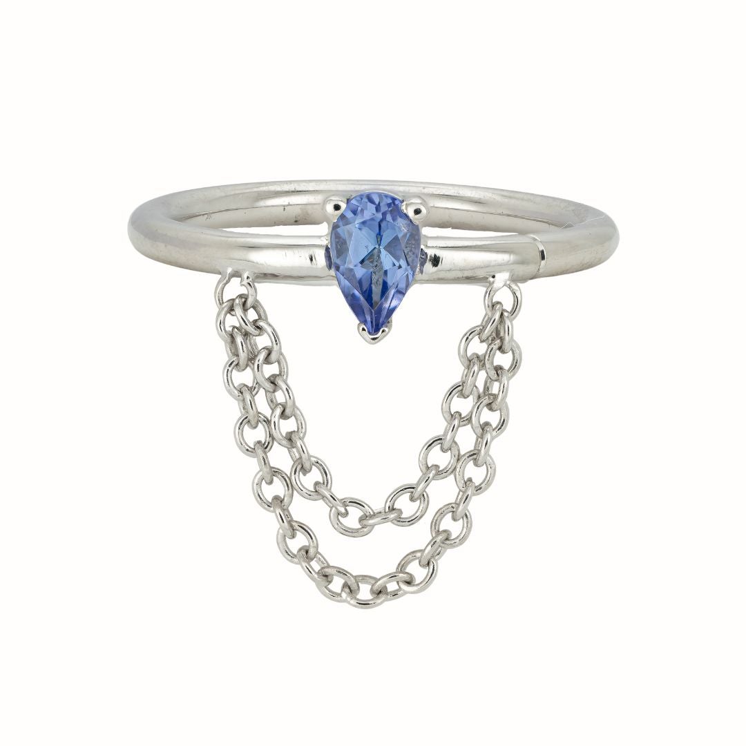 16g 7/16" Call Me Seam Ring Tanzanite WG BVLA | Shop Nine Moons